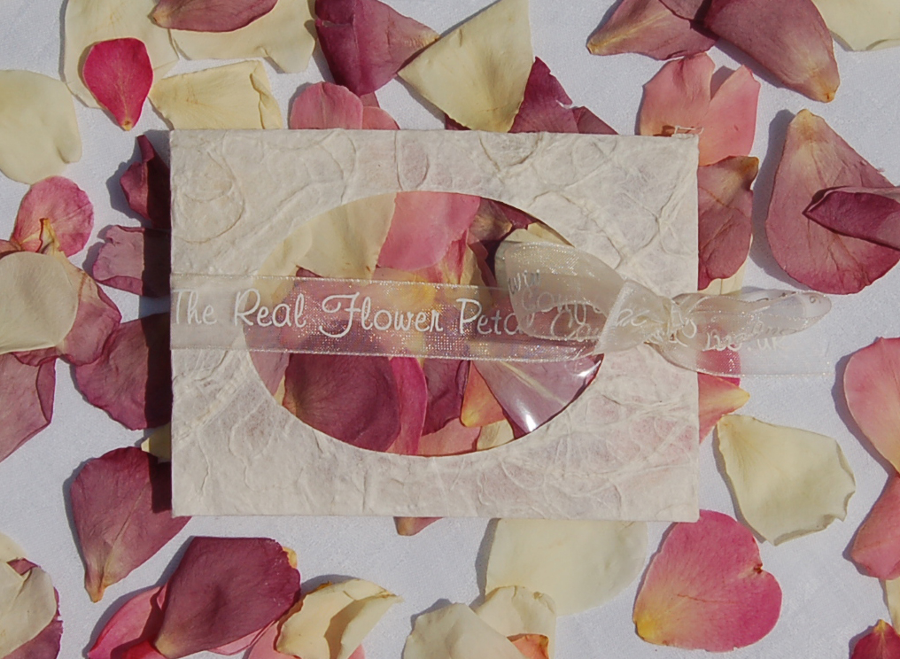 Rose Petal Confetti Envelopes - 100% natural and biodegradable