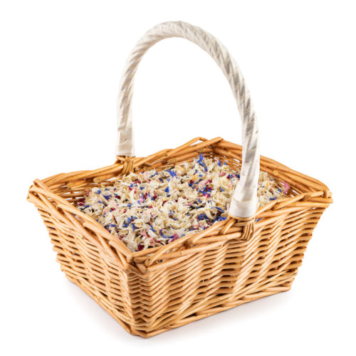 Oval Basket - Confetti Basket - for your real flower petal wedding confetti