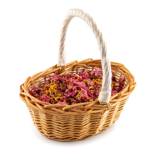 Oval Basket - Confetti Basket - for your real flower petal wedding confetti